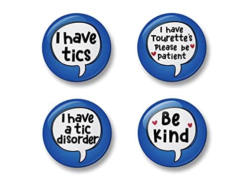 Amazon.com: Tics Pin Button Badge, 4 Badges, 32 mm, I have tics, I have ...