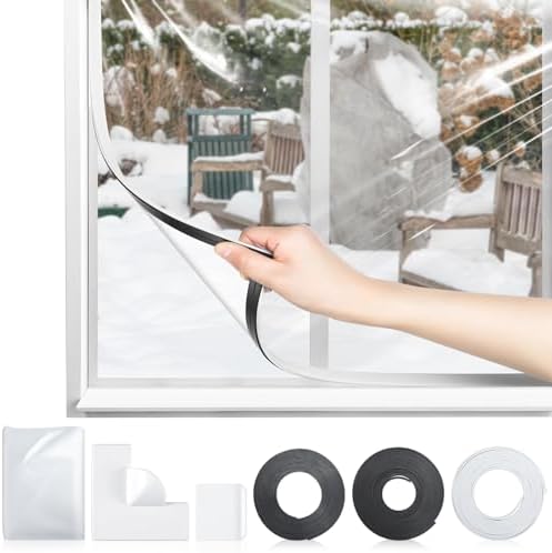 Frienda Magnetic Window Insulation Kit Reusable Window Insulation Film ...