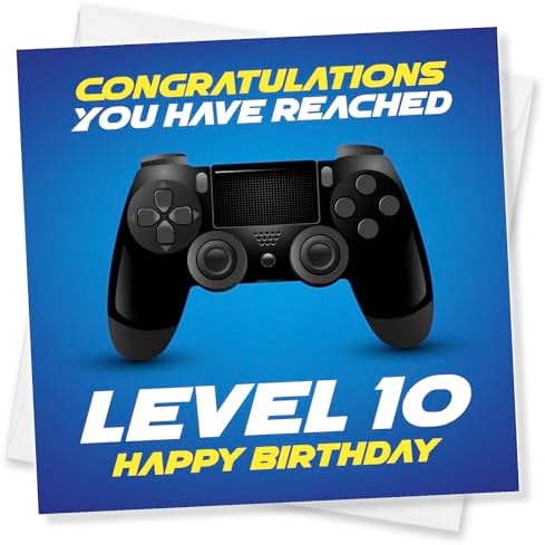 Punkcards - 10th Birthday Card, Birthday Card 10 Year Old Boy, Gamer ...