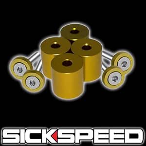 Amazon.com: Gold 1" Billet Hood Vent Spacer Riser Kits For Turbo/Engine ...