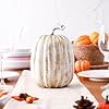 Amazon.com: Lucakuins 8 Inch Large Artificial Pumpkins DIY White ...
