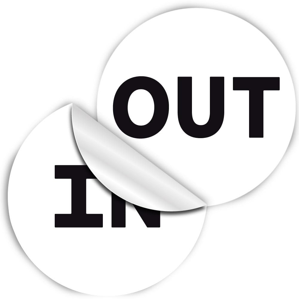 Amazon.com : TRUSTY Round IN and OUT Door Signs for Businesses Stores ...