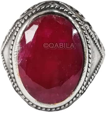 Ruby Corundum Mans Ring, Natural Ruby Corundum Ring, July Birthstone ...