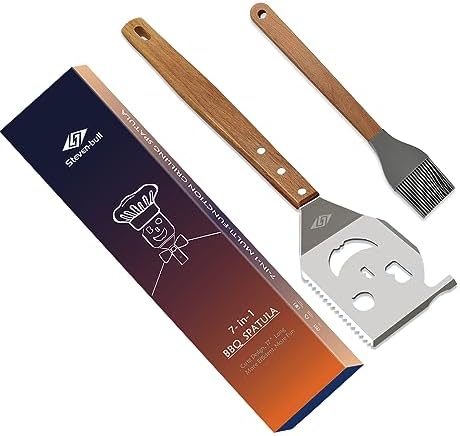 Grill Spatula for Outdoor Grill, 5 in 1 BBQ Tool for Grill, Extra Long ...