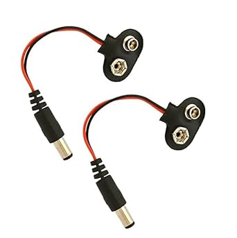 9V Battery Snap Connector With Male DC Jack - Pack Of 2 : Amazon.in ...