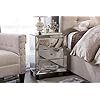 Amazon.com: Baxton Studio Chevron End Table, Medium, Silver : Home ...