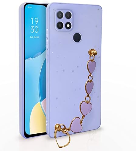 Pikkme Oppo A15 / A15s Back Cover for Girls | Heart Shaped Metal Chain ...