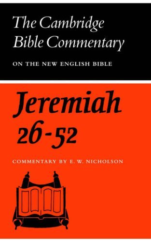 The Book of the Prophet Jeremiah, Chapters 26-52: NICHOLSON, Ernest W ...