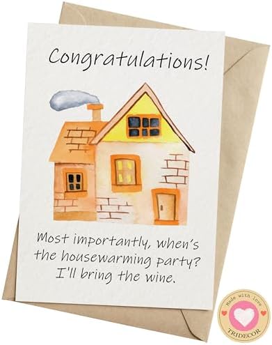 Amazon.com : TRIDECOR Housewarming Card, House Warming, Funny New Home ...