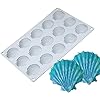 Amazon.com: mostsom Silicone Sea Shell Mold Baking Mould Ice Cube Tray ...