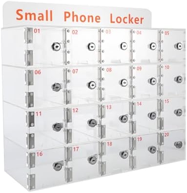 Amazon.com: ZXTINGSHOP Cell Phone Storage Locker, 20 Slots Acrylic ...