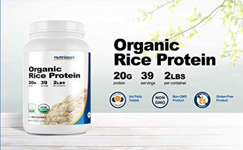 Nutricost Organic Rice Protein Powder 2LBS (Unflavored) - Certified ...