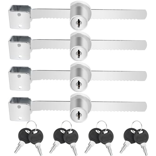 Set of 4 Terrarium Lock with Key, Stainless Steel Sliding Glass Door ...
