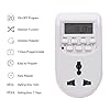 Suzec Heavy Duty Energy Saving Socket Type Digital Programmable Electronic Timer (White ...