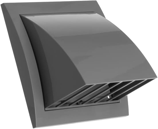 Ø 100mm / 4'' Cowled Duct Cover with Gravity Flap - Ventilation Grille ...