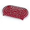 Victor Traditional Oval Trivet, Red, Cast Iron, 34.5x20.5x3 cm : Amazon ...