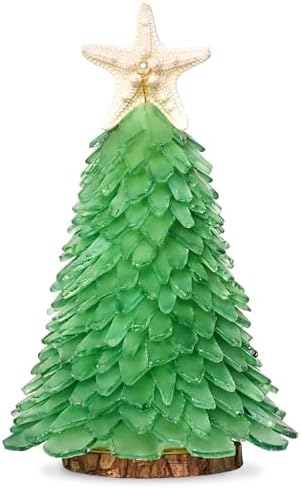 Amazon.com: Green Crystal Christmas Tree Holiday Collection Table top ...