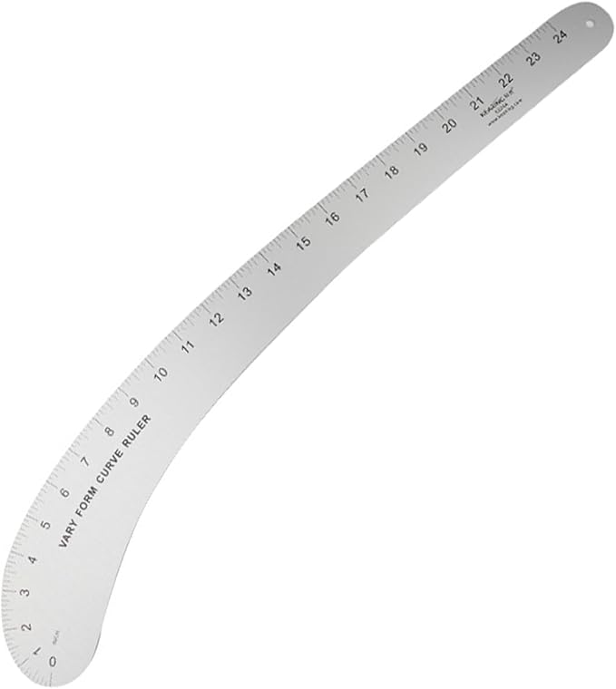 Rulers, French Curve Ruler 23x5x1in Aluminium Alloy Sewing Ruler ...