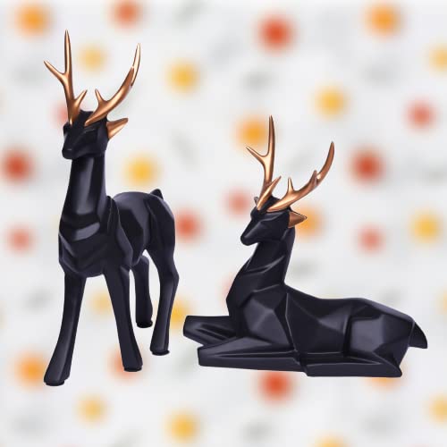 Buy Lodhiya Decor Deer Showpiece for Home Decor & Office Decor (Set of ...