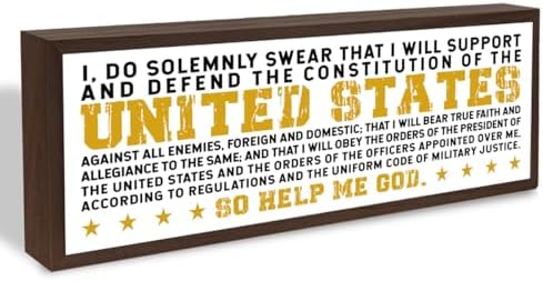 Amazon.com: Oath of Enlistment Sign, Military Decor, Army Decors ...