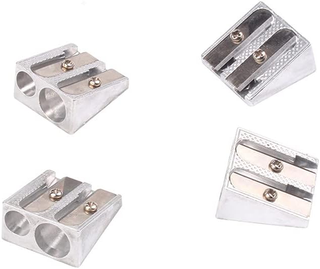 Sacapuntas de metal biselado de doble agujero, sacapuntas de oficina ...