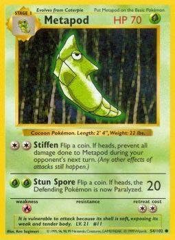 Amazon.com: Pokemon - Metapod (54/102) - Base Set : Toys & Games