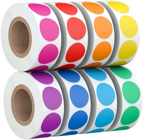 Amazon.com: StickerTag 4000 PCS 3/4" Colored Dot Stickers Circle Color ...