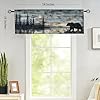 Amazon.com: XZFORMFINA Rustic Cabin Bear Printed Window Curtains ...