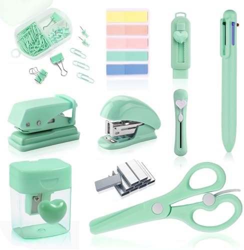 Amazon.com : Green Mini Office Supply Kit Mini School Supplies Desk ...