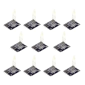 CNMCUIC 10PCS/Lot 5mm Red Green Dual Color LED (Common Cathode) Module ...