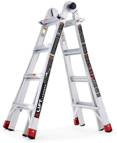 Gorilla Ladders GLMPXA-18 18 ft. Reach MPX Aluminum Multi-Position ...