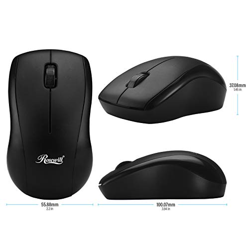 Rosewill Wireless Office Keyboard Mouse Combo, Long Battery Life, Slim ...
