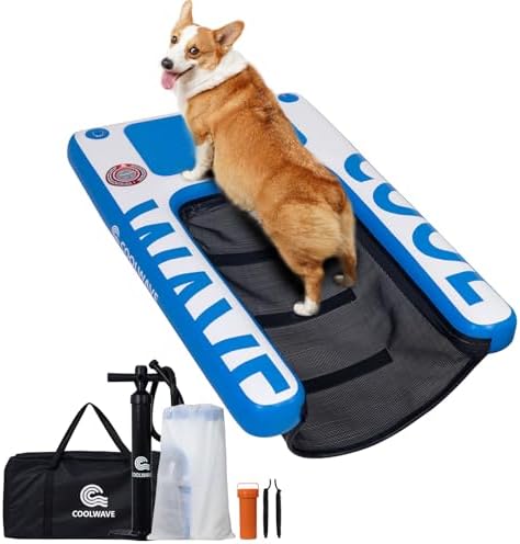 Amazon.com: COOLWAVE 57" L x 34" W x 6" H Extra Large Inflatable Dog ...