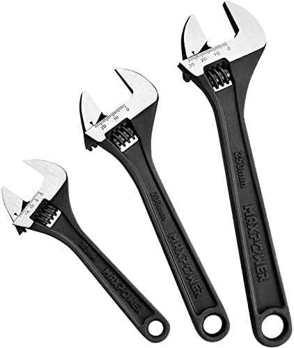 WORKPRO 4-piece Adjustable Wrench Set, Forged, Heat Treated, Chrome ...