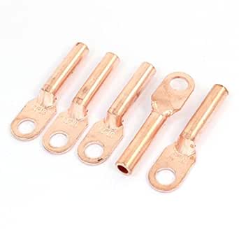 3NH® 5 Pcs 10mm2 Cable Lug Terminal Connector Copper Tone for 8mm Dia ...
