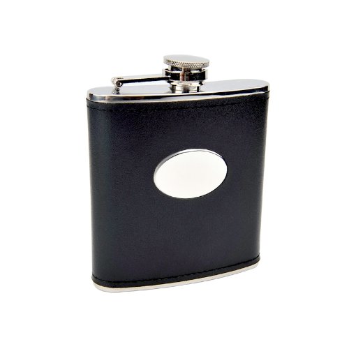 Amazon.com | Genuine Faux Leather Hip Flask Holding 6 oz - Pocket Size ...