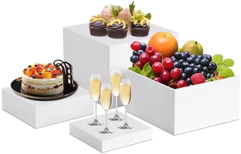 Amazon.com: Zsdios Buffet Risers, 4Pcs Acrylic Risers Dessert Table ...