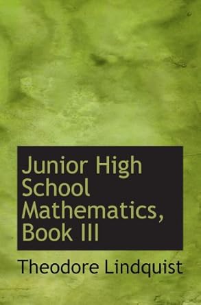 Junior High School Mathematics, Book III : Amazon.in: Books