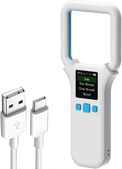 Amazon.com: AHANIN Pet Microchip Scanner RFID 134.2Mhz/125Khz FDX-B(ISO ...