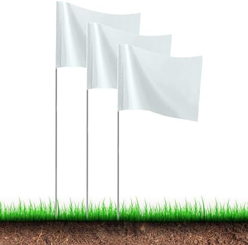 Amazon.com: Zozen 50Pack White Marking Flags, Writable | 15x4x5 Inch ...