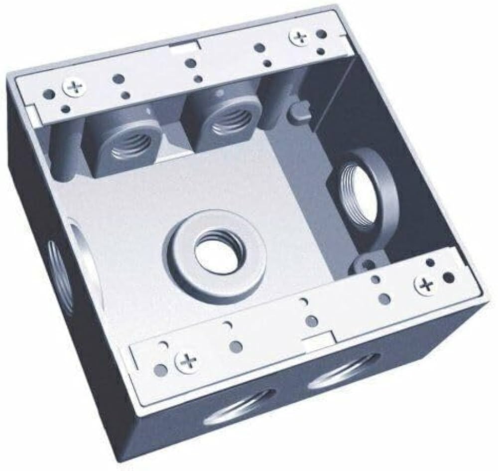 Red Dot Electrical Boxes REDDOT 2 Gang Metal Weatherproof New Work/Old