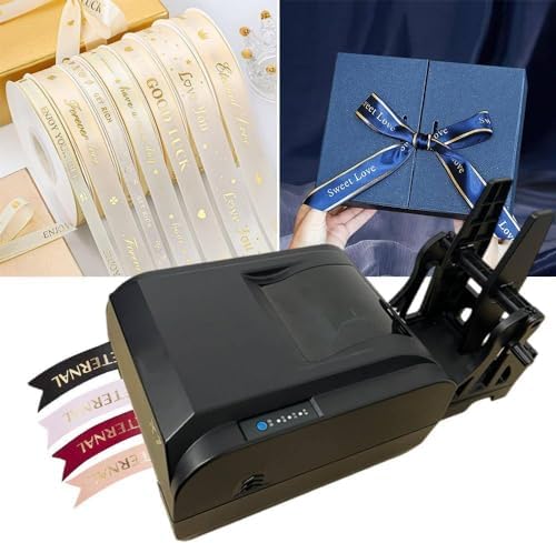 Amazon.com: GEHPYYDS Satin Ribbon Printer Machine 4 Row Digital Ribbon ...