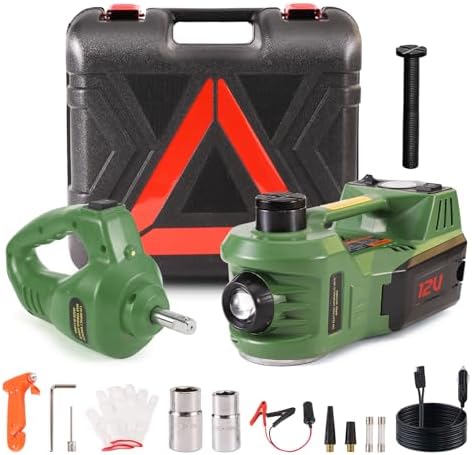 Amazon.com: Electric Car Jack Kit 5 Ton 12V Hydraulic Floor Jack with ...