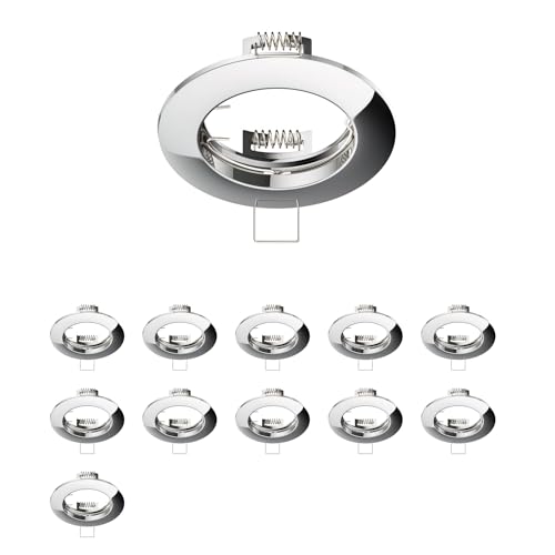 ledscom.de Ceiling mounting Ring CIRC, Round, Chrome Glossy, 12 pcs ...