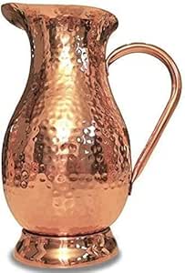 Amazon.com: Copper Pitcher with a Lid | Large Size Solid Copper ...