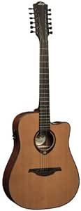 Amazon.com: LAG T200D12CE 12-String Stage Dreadnought Cutaway Acoustic ...