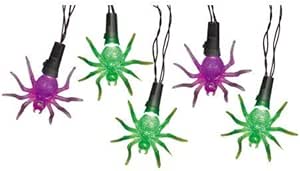 Amazon.com : 20 LED Purple and Green Spider Lights : Home & Kitchen