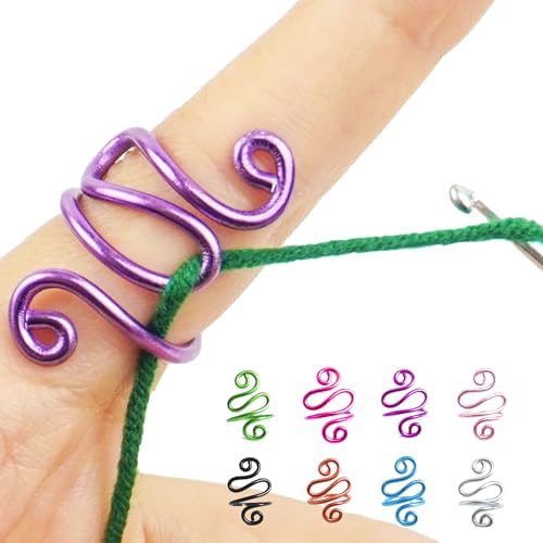 Amazon.com: MUCUNNIA 5pcs Crochet Ring for Finger Snake Adjustable ...