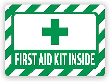 Amazon.com : 2-Pack First Aid Kit Inside Vinyl Decal Sticker | 7-Inch ...