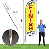 Amazon.com : Start Finish Line Banner with Feather Flag Pole Kit for ...